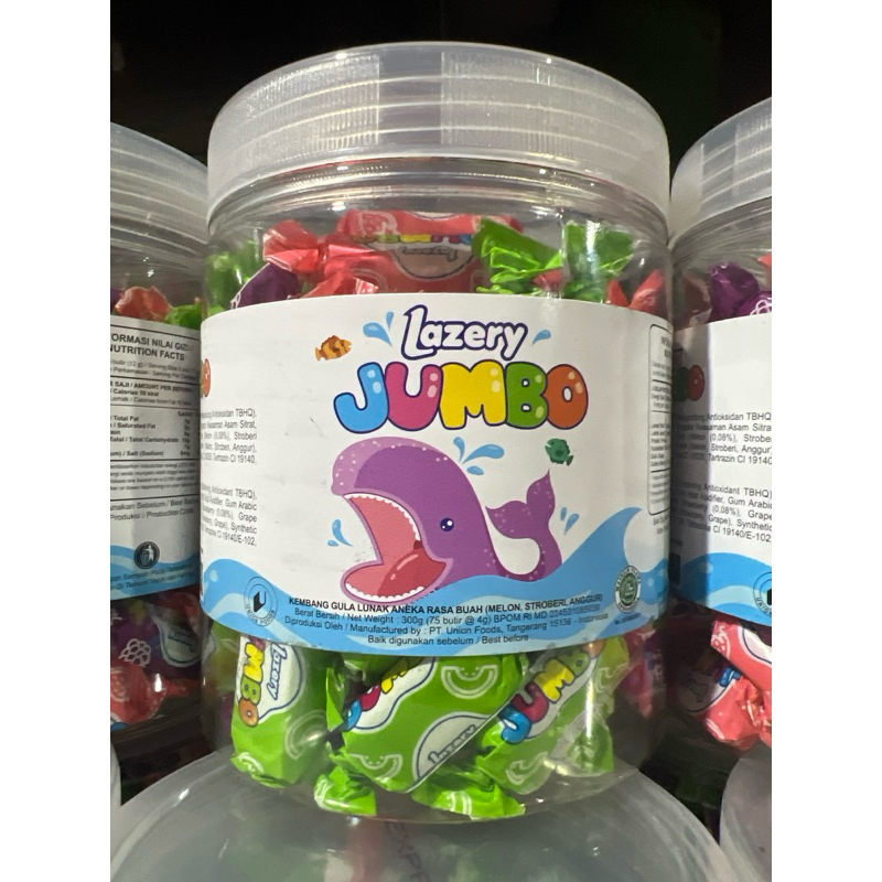 Jual Lazery Jumbo 300gr toples (gambar ikan paus) | Shopee Indonesia