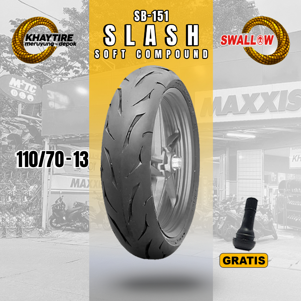 Jual Ban Soft Compound Motor NMAX SWALLOW SLASH 110/70 Ring 13 Tubeless | Shopee Indonesia