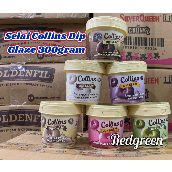 Jual Selai Collins Dip Glaze 300gram collins dip glaze toping aneka ...
