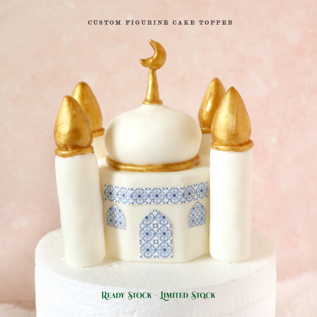 Jual Cake Topper Masjid |Cake topper idul fitri masjid | Cake topper ...