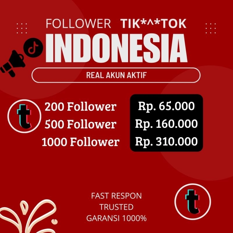 Jual FOLLOWER TIK**Tok indonesia | Shopee Indonesia