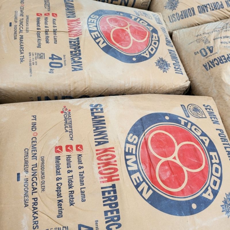 Jual Semen Tiga Roda Murah Semen 40 KG Semen 1 DO - 206 Sak Semen PCC 50 kg | Shopee Indonesia