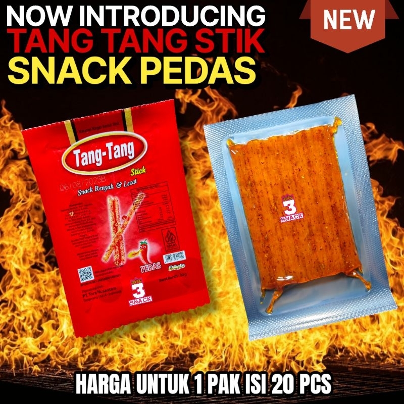 Jual 1 PAK SNACK CEMILAN PEDAS TANG TANG | Shopee Indonesia