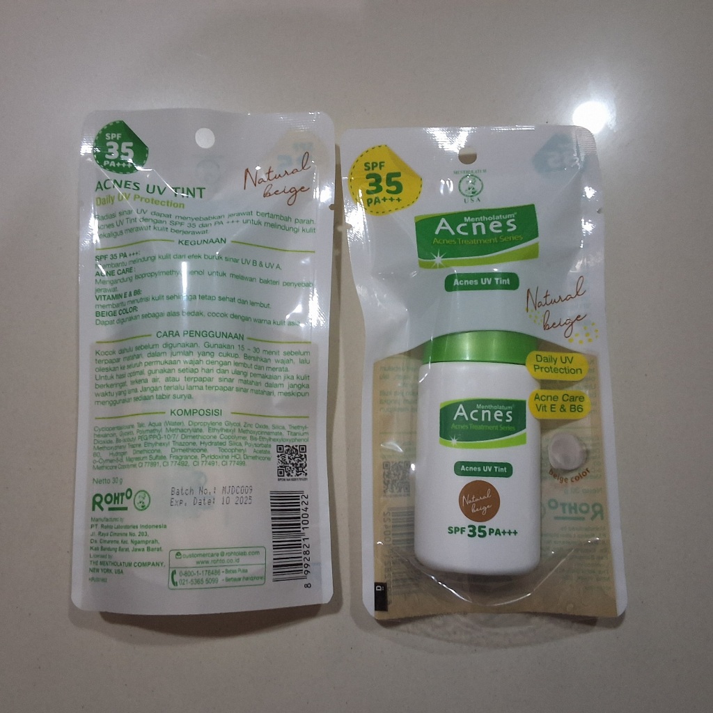 Jual ORIGINAL Acnes UV Tint 30 gram SPF 35 Sunblock Krim Pelindung ...