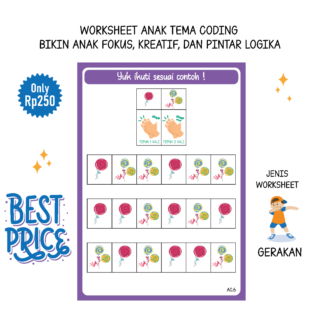 Jual ASHJENA Lembar aktivitas Belajar Anak Pra PAUD TK KB Play Group ...