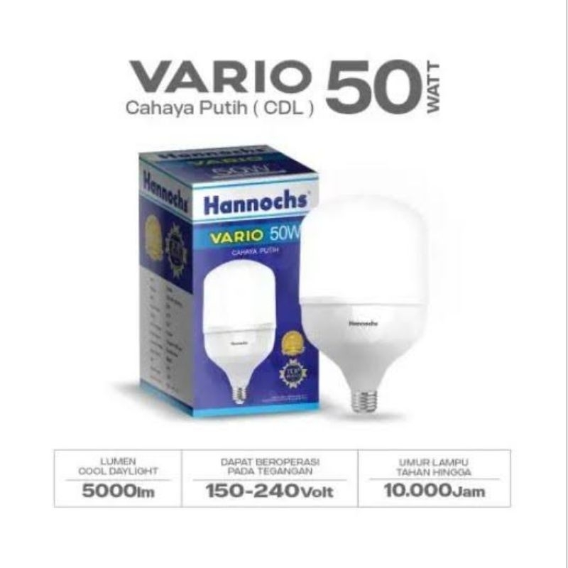 Jual Lampu Led Hannochs Vario 50 watt putih | Shopee Indonesia