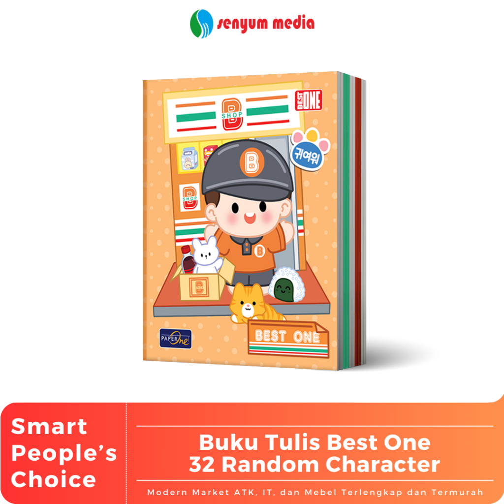 Jual Buku Tulis BEST ONE 32 Lembar Random Character (1 Pack Isi 10 Buku ...