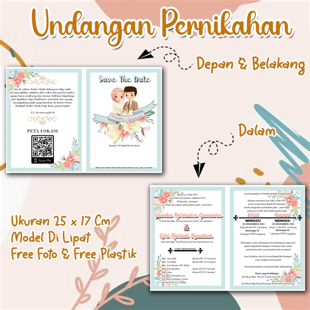 Jual W08 Undangan nikah Undangan wedding Undangan pernikahan murah ...