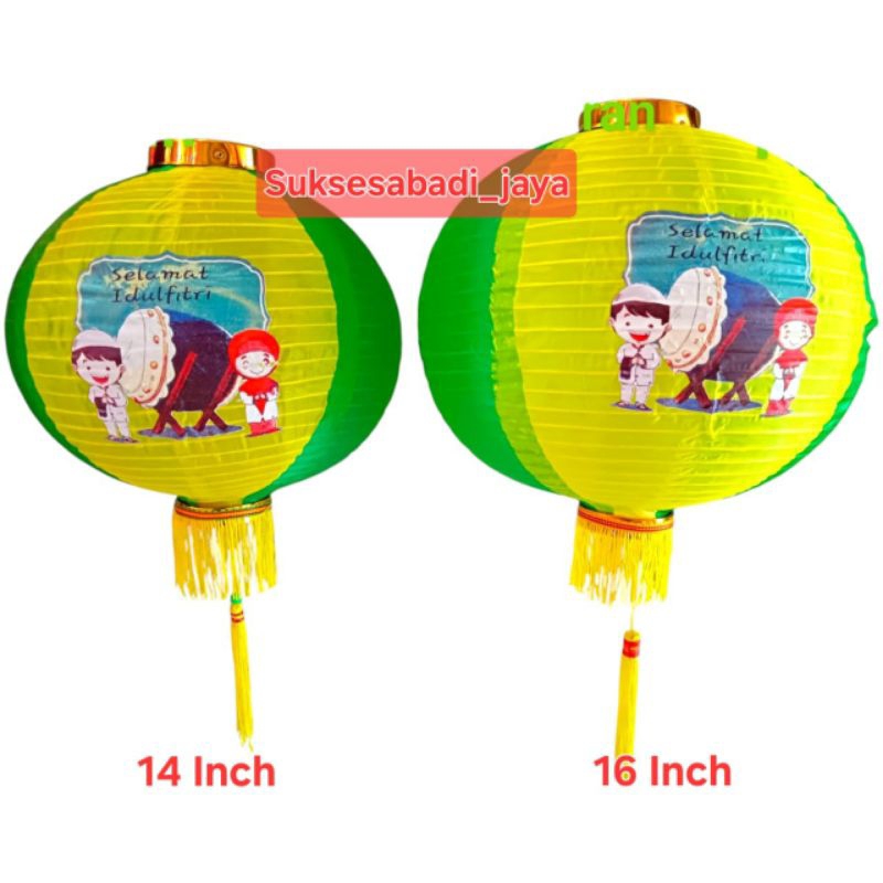 Jual HIASAN LAMPION IDUL FITRI 1set isi 2pcs UKURAN 12INCH-16INCH ...