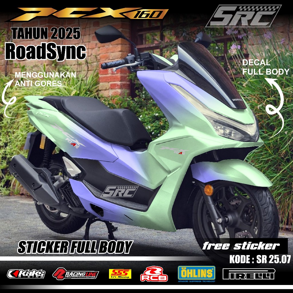 Jual COD Sticker Full Body Honda Pcx 160 2025 Cbs Abs RoadSync Sticker ...