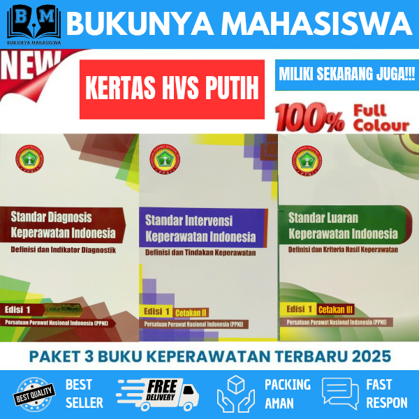 Jual PAKET 3 BUKU PPNI BUKU SDKI SIKI SLKI CETAKAN HVS PUTIH PEDOMAN STANDAR PROSEDUR ...