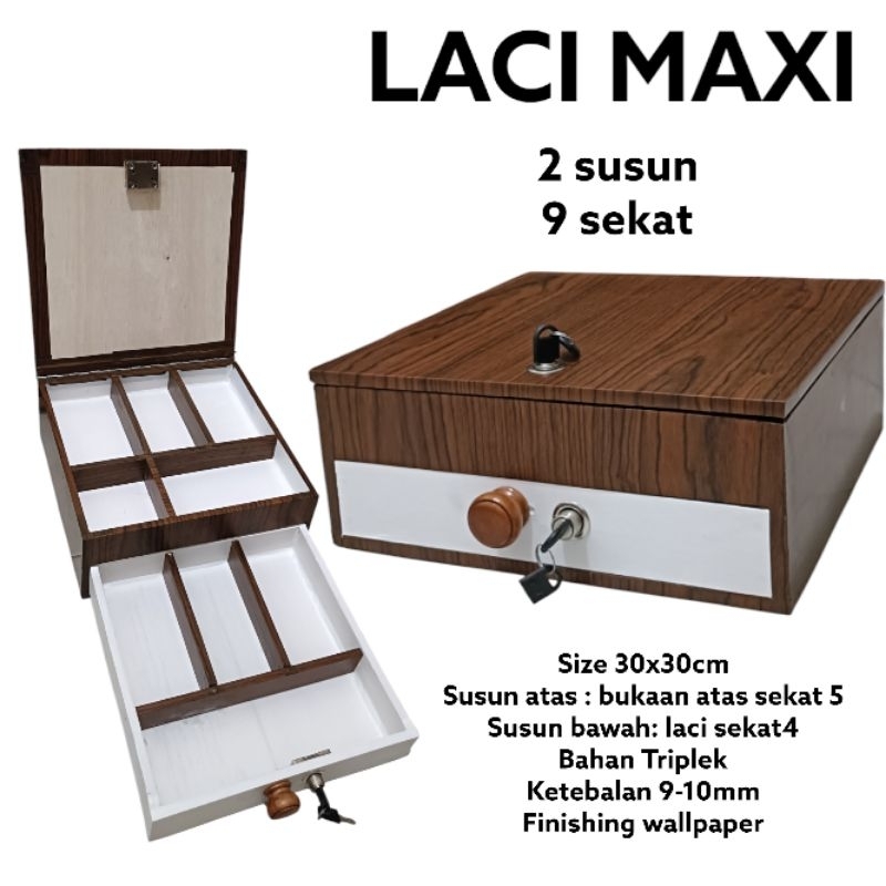 Jual Laci Meja Laci Maxi Sekat 9. Laci Susun Laci Portable Banyak Ruang ...