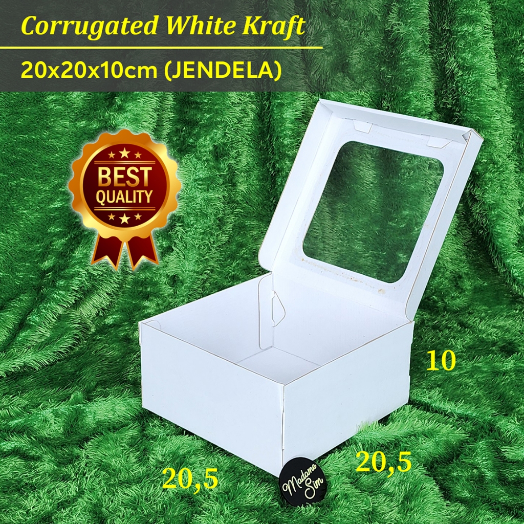 Jual KOTAK KUE TART - CAKE BOX - DUS HAMPERS 20x20x10 - JENDELA - WK ...