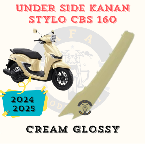 Jual Cover Under Side Sirip Bawah KANAN Stylo 160 K3V 2024 2025 Cream ...