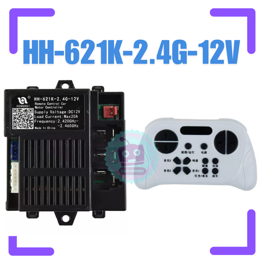 Jual RECEIVER REMOT HH-621K-2.4G-12V 7P 4P MOBIL MAINAN AKI ANAK REMOT ...