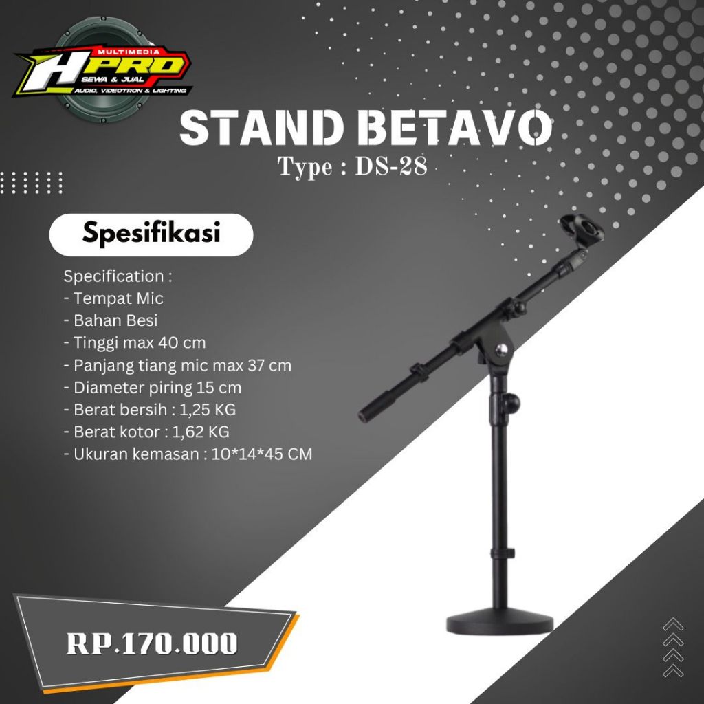 Jual STAND MIC DS 28 BETAVO INDONESIA ORIGINAL | Shopee Indonesia