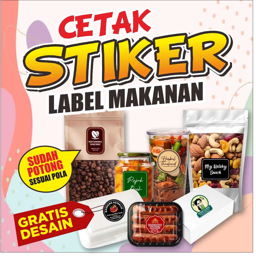 Jual Cetak Sticker LABEL ROTI Bontak A3+ Cutting / sticker kromo ...