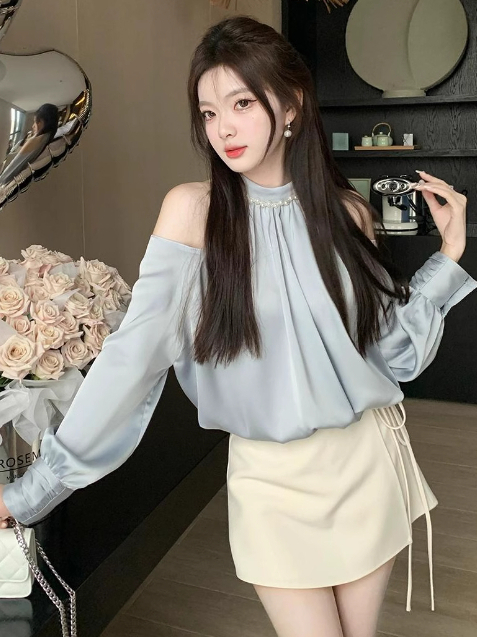 Jual 【Premium】99kOutlet Atasan Wanita Top Lengan Panjang Baju Polos ...