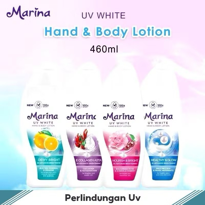 Jual MARINA HAND & BODY LOTION UV WHITE | FREE GIFT | Shopee Indonesia