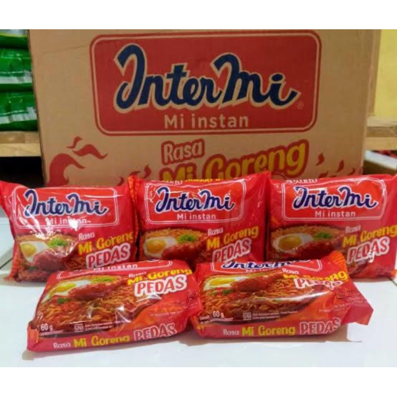 Jual Intermi Mie Instan Goreng Pedas [1 Dus] @60gr x 40pcs | Shopee ...