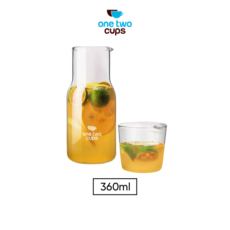 Jual One Two Cups Gelas Cangkir Tea Coffee Sereal Desain 2 in 1 Glass Small 360 ml | Shopee ...
