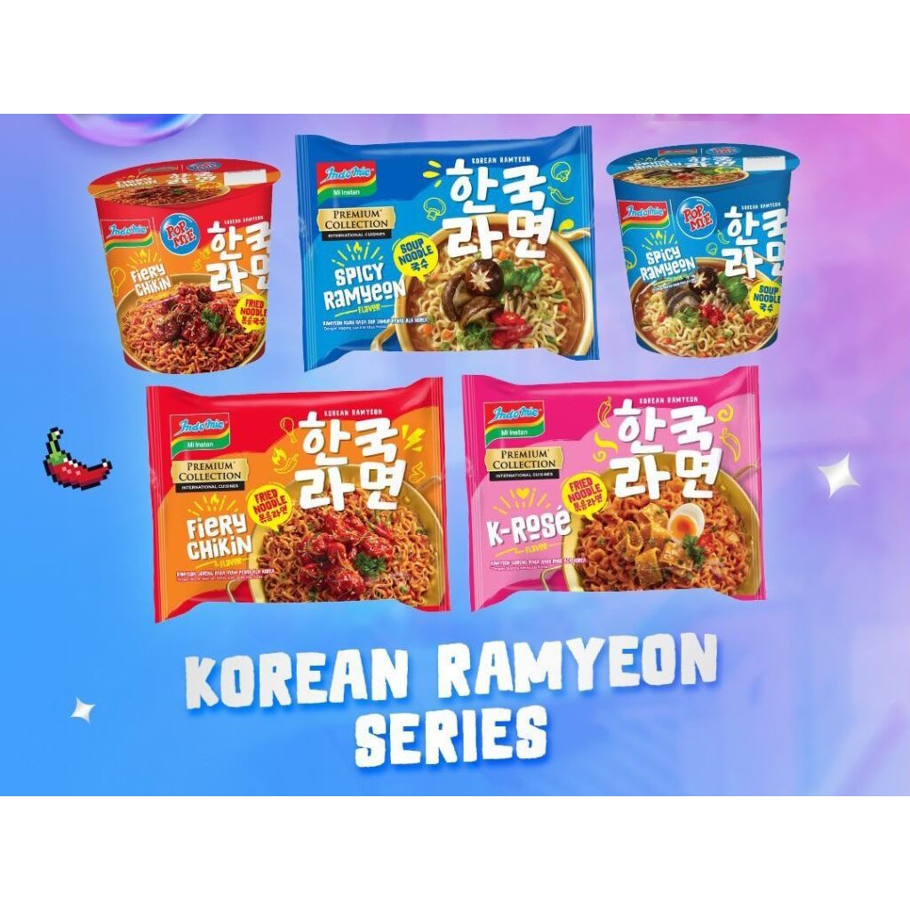 Jual indomie korean series - indomie korean fiery chikin - indomie spicy ramyeon | Shopee Indonesia