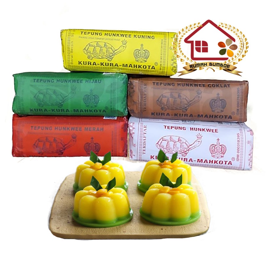 Jual (5 pcs x 95 gr) HONGKWE Tepung Hungkwe Merk KURA-KURA Aneka Warna ...