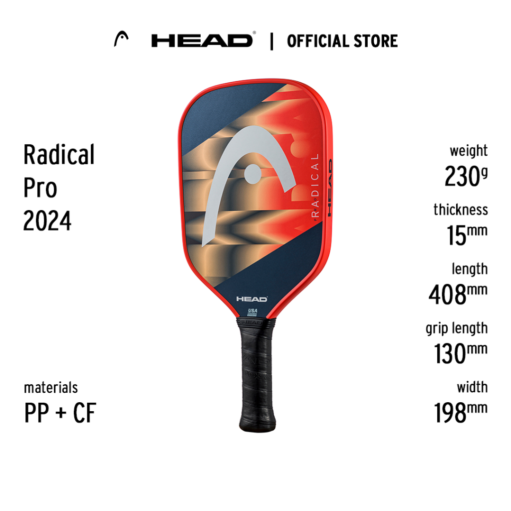 Jual HEAD Pickleball Paddle Radical Pro 10 2024 (230G) - Pickleball ...