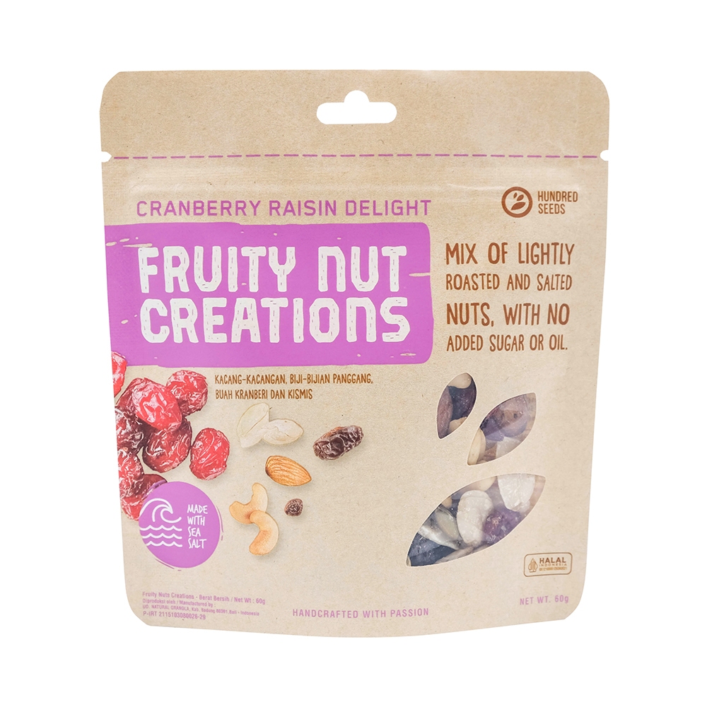 Jual Fruity Nut Creations - Cranberry Raisin Delight 60g | Shopee Indonesia