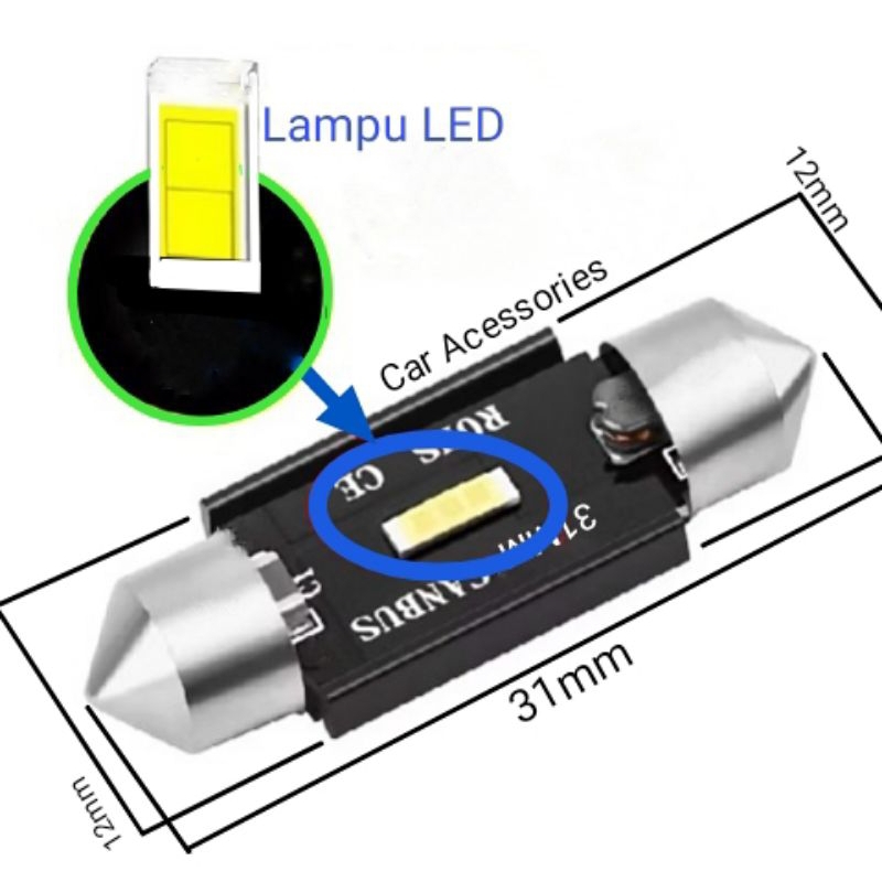 Jual lampu plafon kabin mobil Rush Terios Agya Ayla Sigra.LED ukuran ...