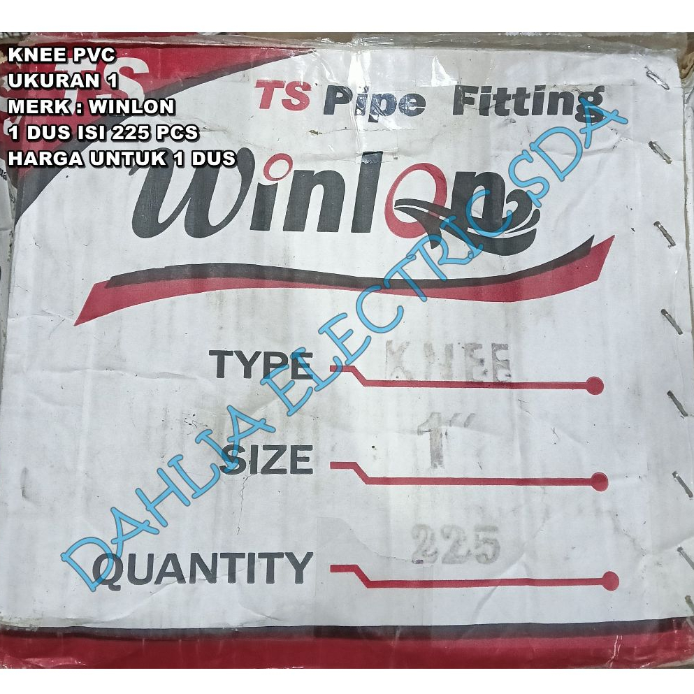Jual KNEE PVC 1 INCH WINLON HARGA 1 DUS (225PCS) | Shopee Indonesia