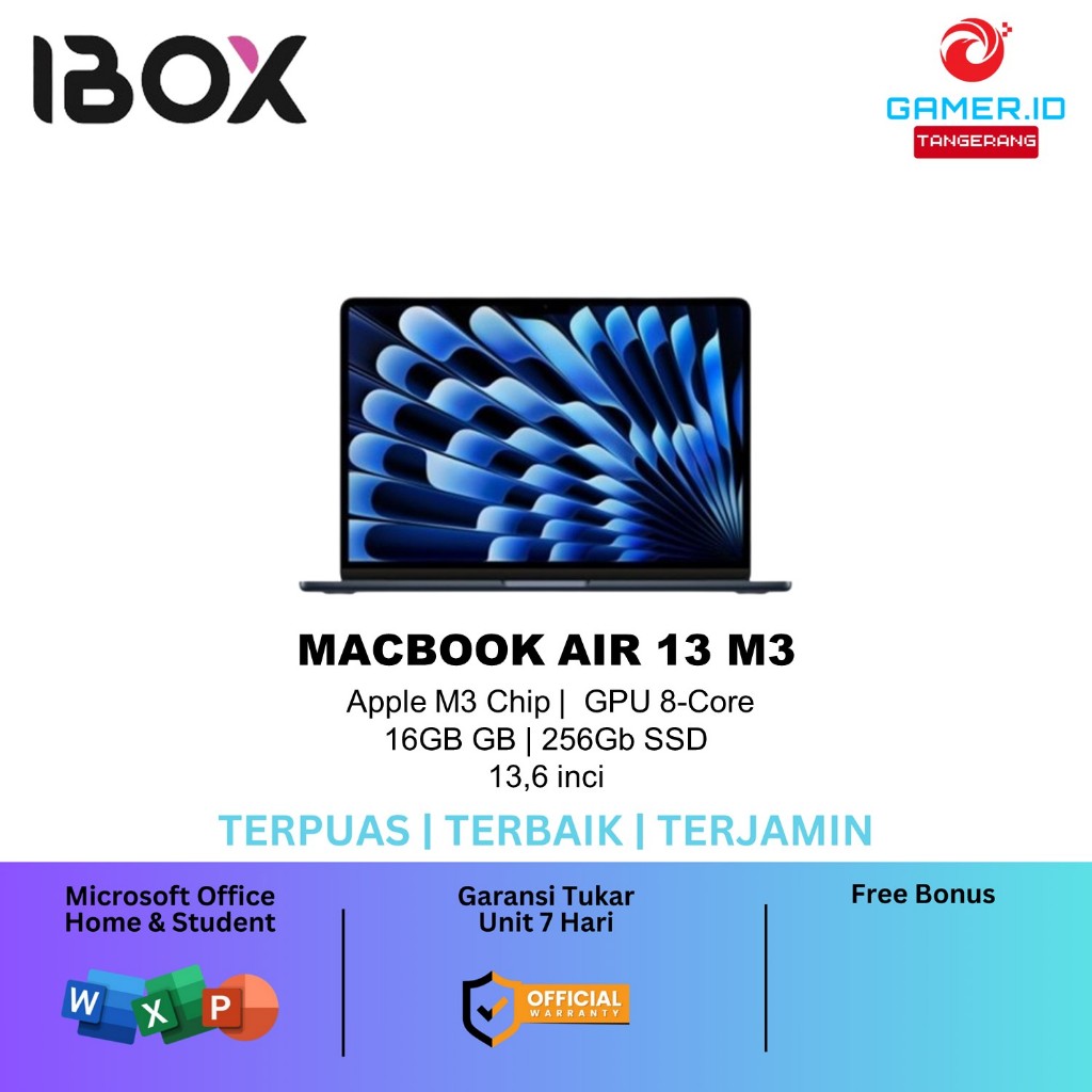 Jual MACBOOK AIR 13 M3 8C GPU 16GB 256GB 8C CPU 13.6 | Shopee Indonesia