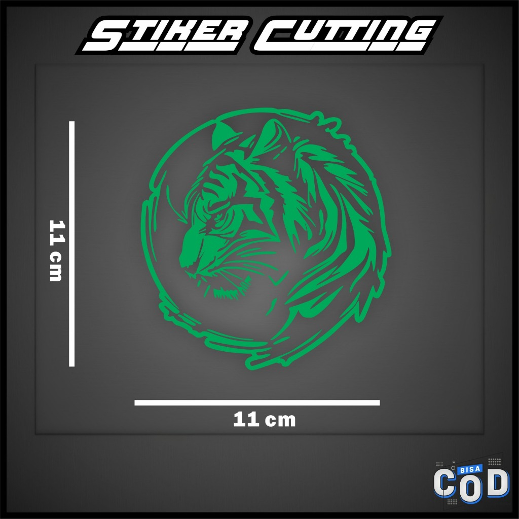 Jual Stiker Sticker Cutting Logo TIGER BULAT Stiker Potong Sticker ...