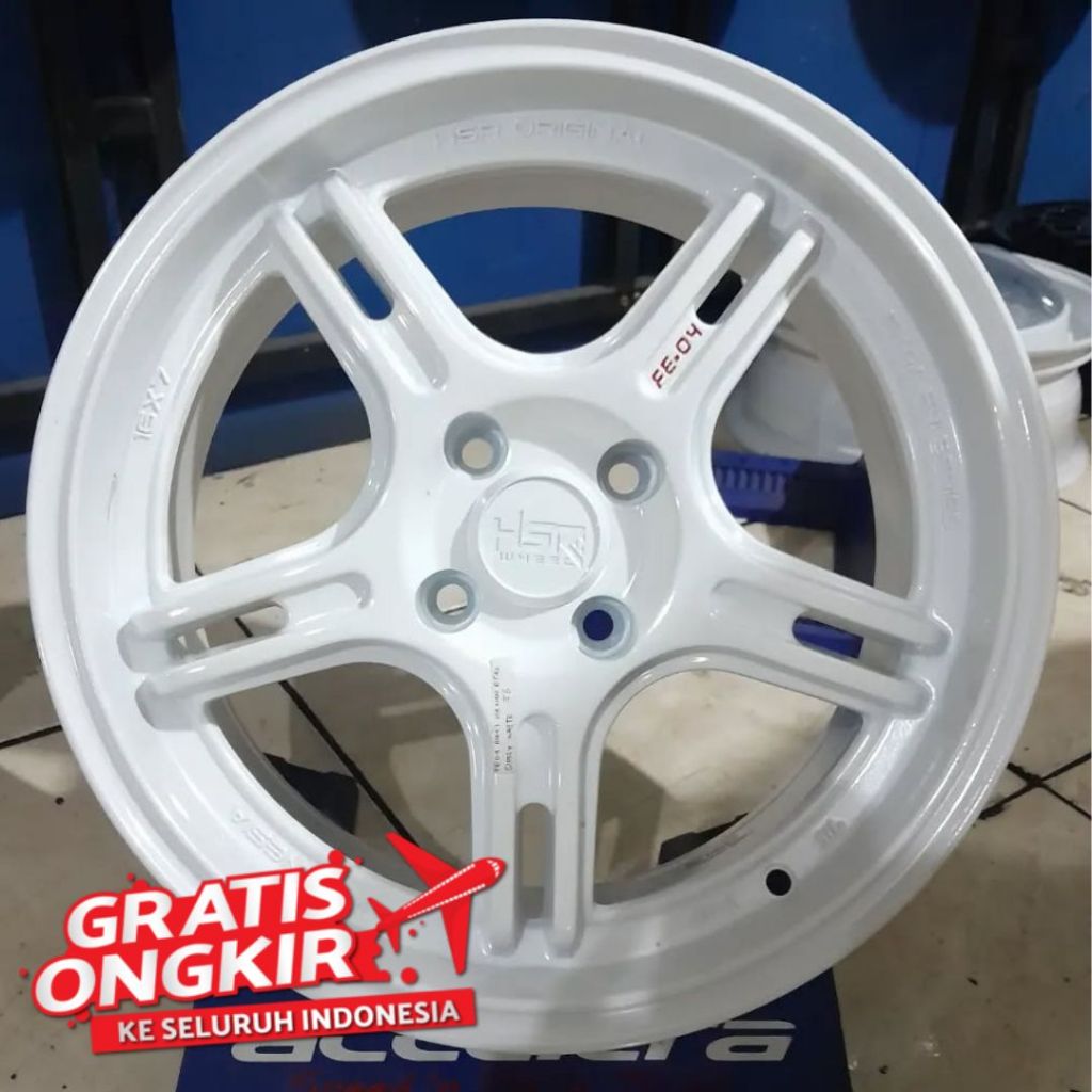 Jual Velg Hsr Fe04 R16 pcd 4x100 Lebar 7 Warna Putih | Shopee Indonesia