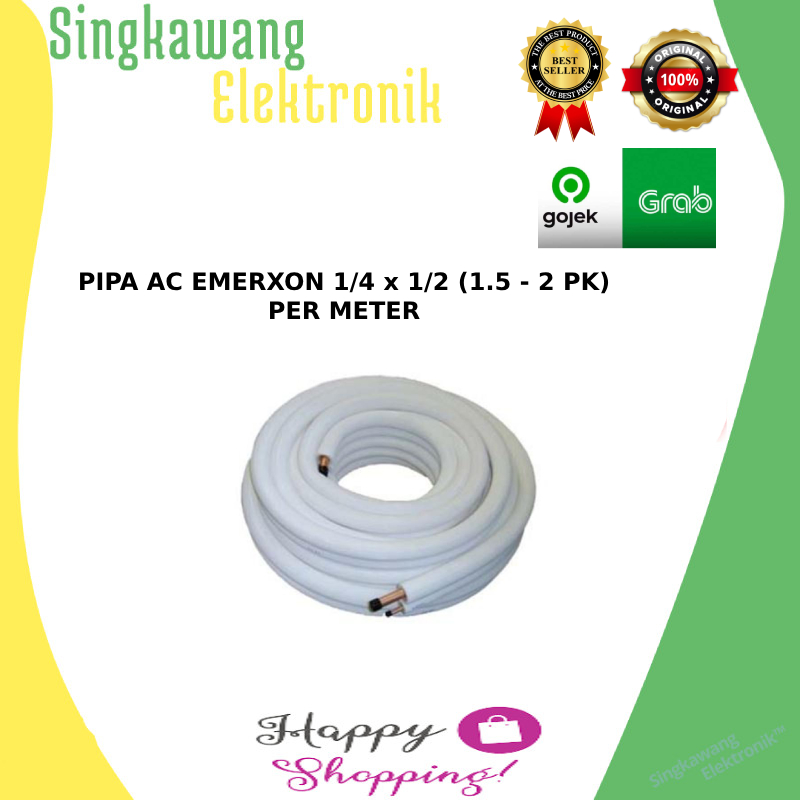 Jual PIPA AC EMERXON 1/4 x 1/2 (1.5 - 2 PK) PER METER | Shopee Indonesia