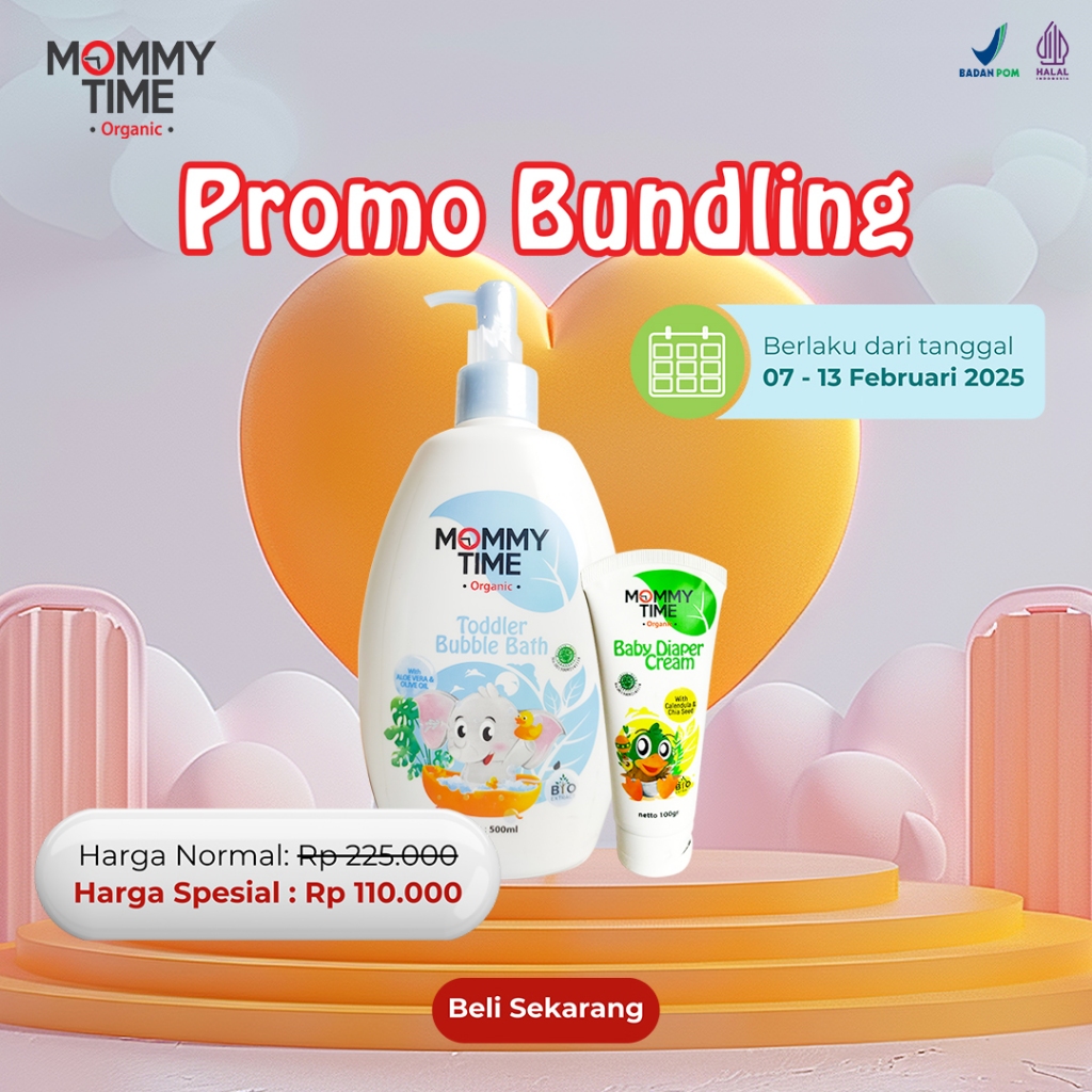 Jual Paket Bundling Mommy Time Todler Baby Bath 500ML + Baby Diaper ...