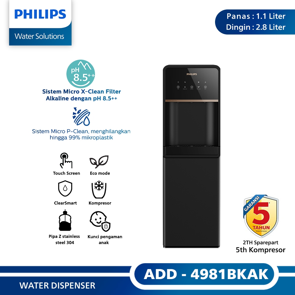 Jual [NEW] Philips Water Dispenser Bottom Loading ADD4981BKAK - Hitam ...