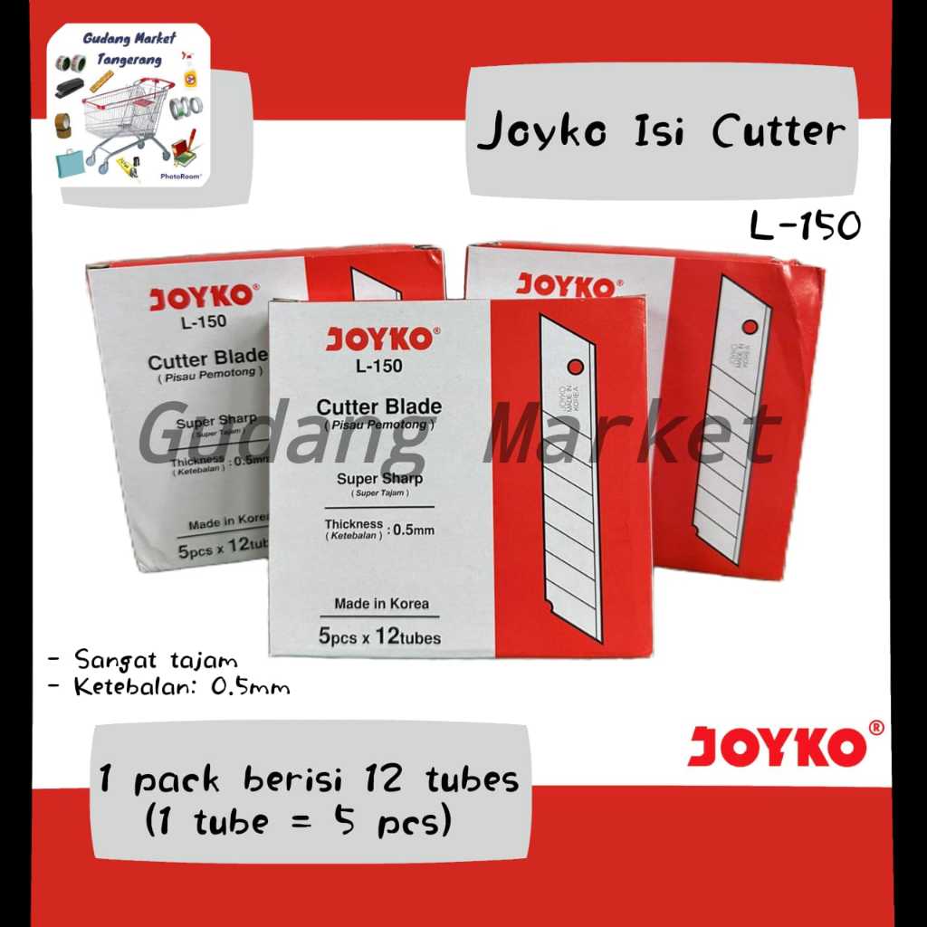 Jual isi CUTTER JOYKO L150 1Pack isi 12tube | Shopee Indonesia