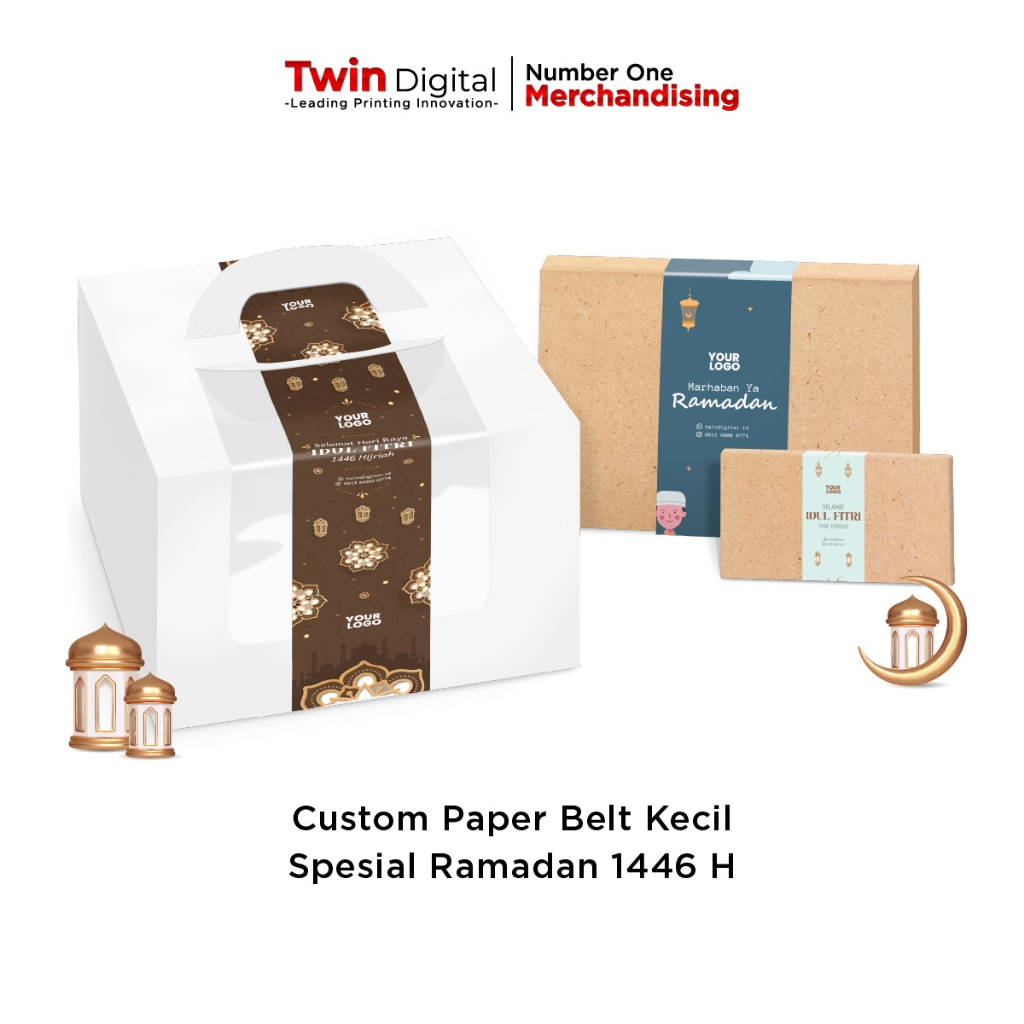 Jual Twindigital Custom Paper Belt Desain Ramadan & Idul Fitri / Hiasan ...