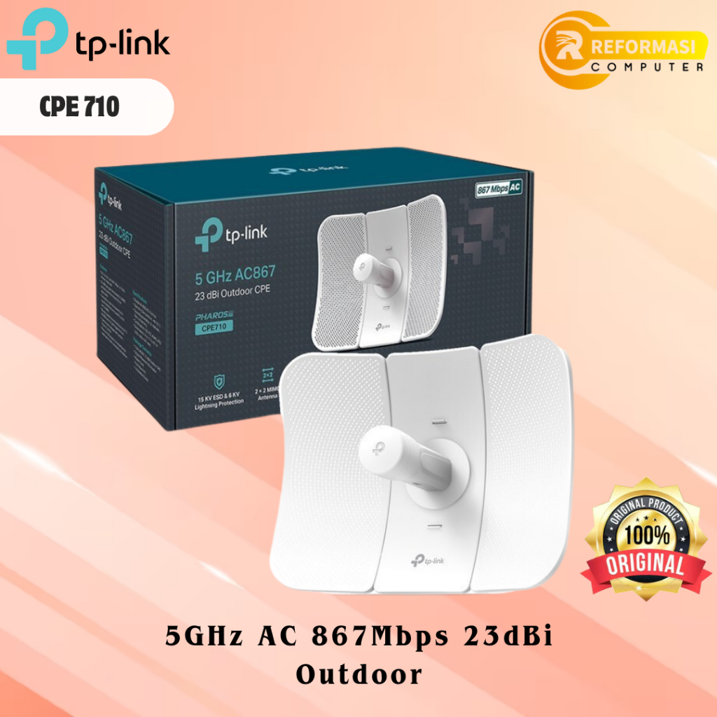 Jual TP-LINK CPE710 5GHz AC 867Mbps 23dBi Outdoor TPLINK CPE 710 ...