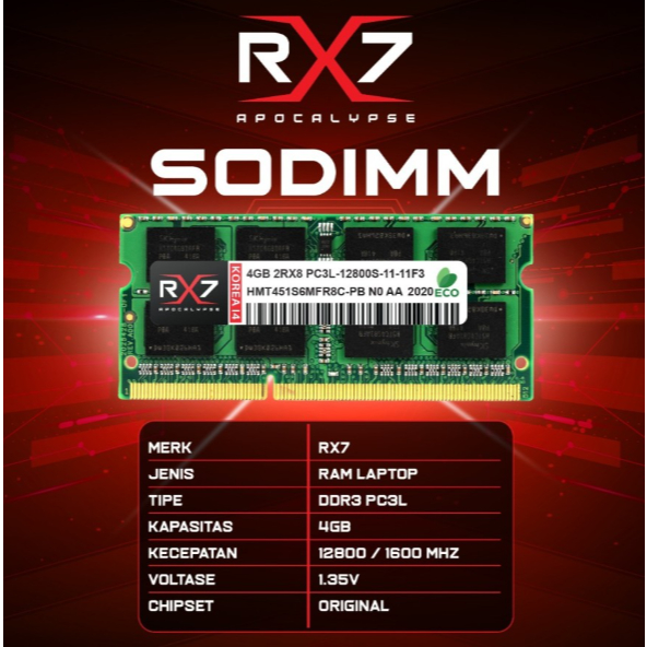 Jual RAM LAPTOP RX7 DDR3 4GB 12800 Mhz 1.5V Bukan DDR3L | Shopee Indonesia