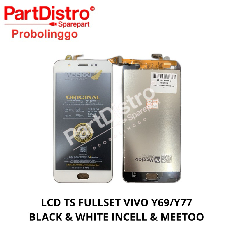 Jual LCD TS FULLSET VIVO Y69/Y77 BLACK & WHITE INCELL & MEETOO | Shopee ...