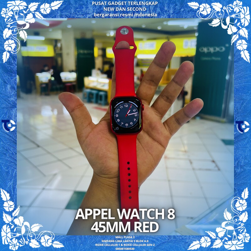 Jual Appel Watch 8 Smartwatch Merah 45MM | Shopee Indonesia