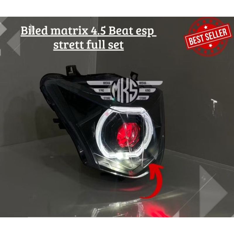 Jual Lampu BILLED matrix 4.5 inch beat esp full set reflektor | Shopee ...