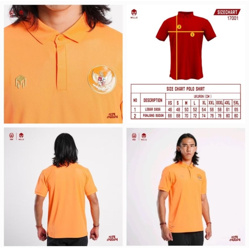 Jual POLO SHIRT TIMNAS INDONESIA OREN 2020 ORIGINAL UNISEX NEW BARU ...