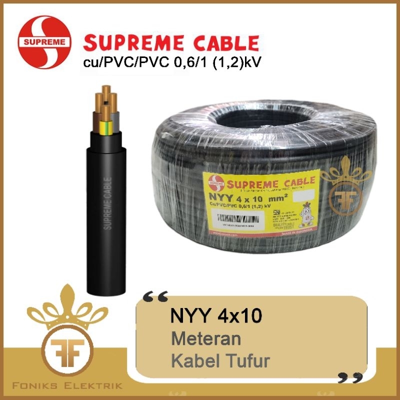 Jual Kabel Tufur Supreme NYY 4x10mm Meteran Per Meter | Shopee Indonesia