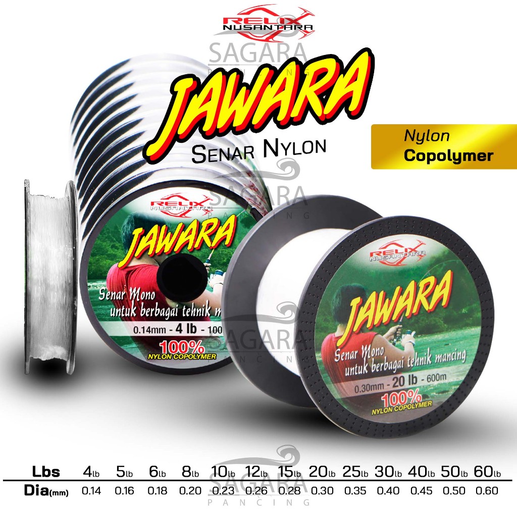 Jual Senar Pancing Nilon Jawara Senar Jawara Relix Nusantara | Shopee ...