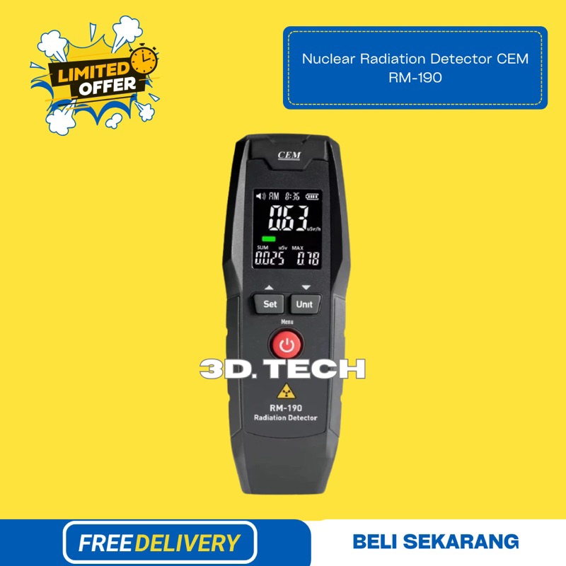 Jual Nuclear Radiation Detector CEM RM-190 Professional Nuclear ...