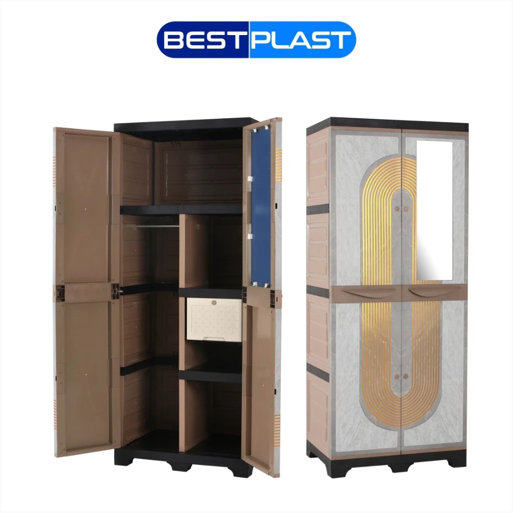 Jual Lemari Pakaian Jumbo Gantung Lemari 2 Pintu Dengan Kaca Dan Kunci ...