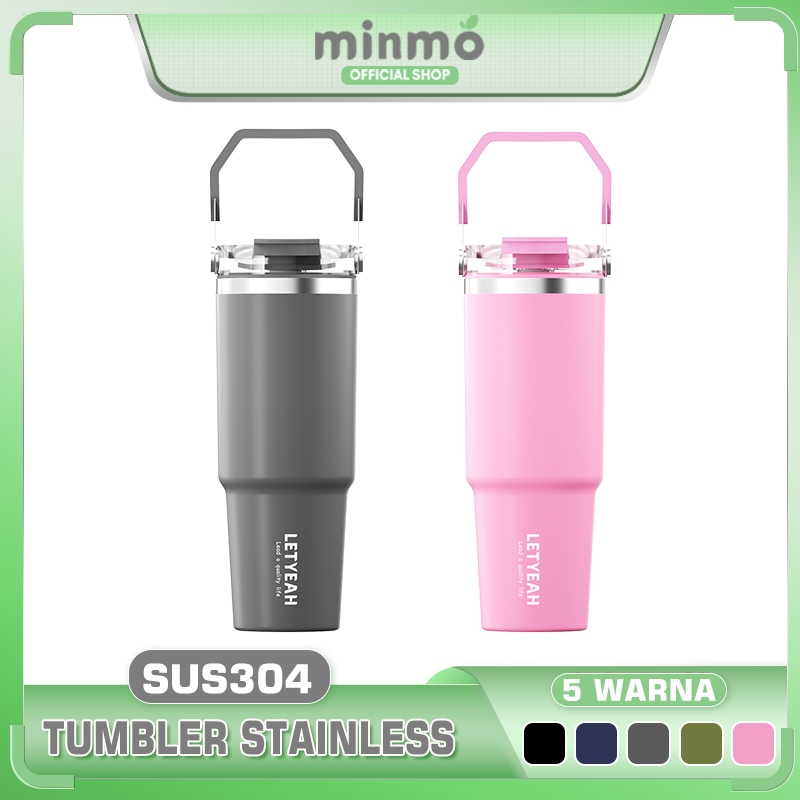 Jual minmo Tumbler Stainless Steel Thermos Botol Minum 890ml Portable ...